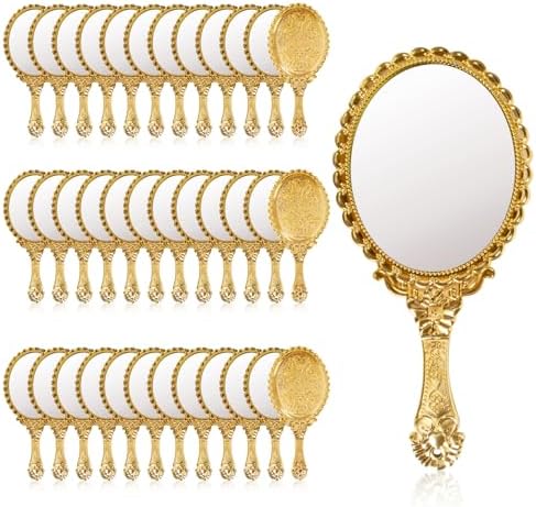 Amazon.com: 40 Pcs Vintage Handheld Mirror Retro Hand Held Mirror ...