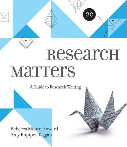 By Rebecca Moore Howard Research Matters (2nd Edition): Rebecca Moore ...