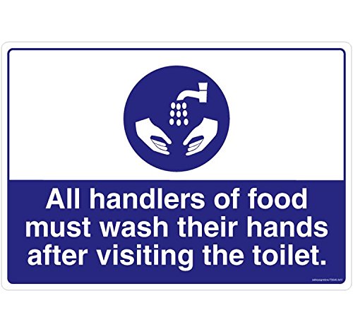 Safety Sign Store FS646-A4V-01 Food Handlers Wash Hands After Using ...