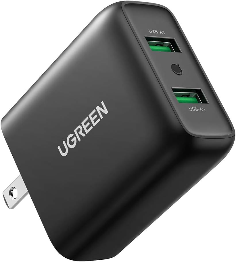 Amazon.com: UGREEN Quick Charge 36W Dual Wall Charger QC 3.0 USB Wall ...
