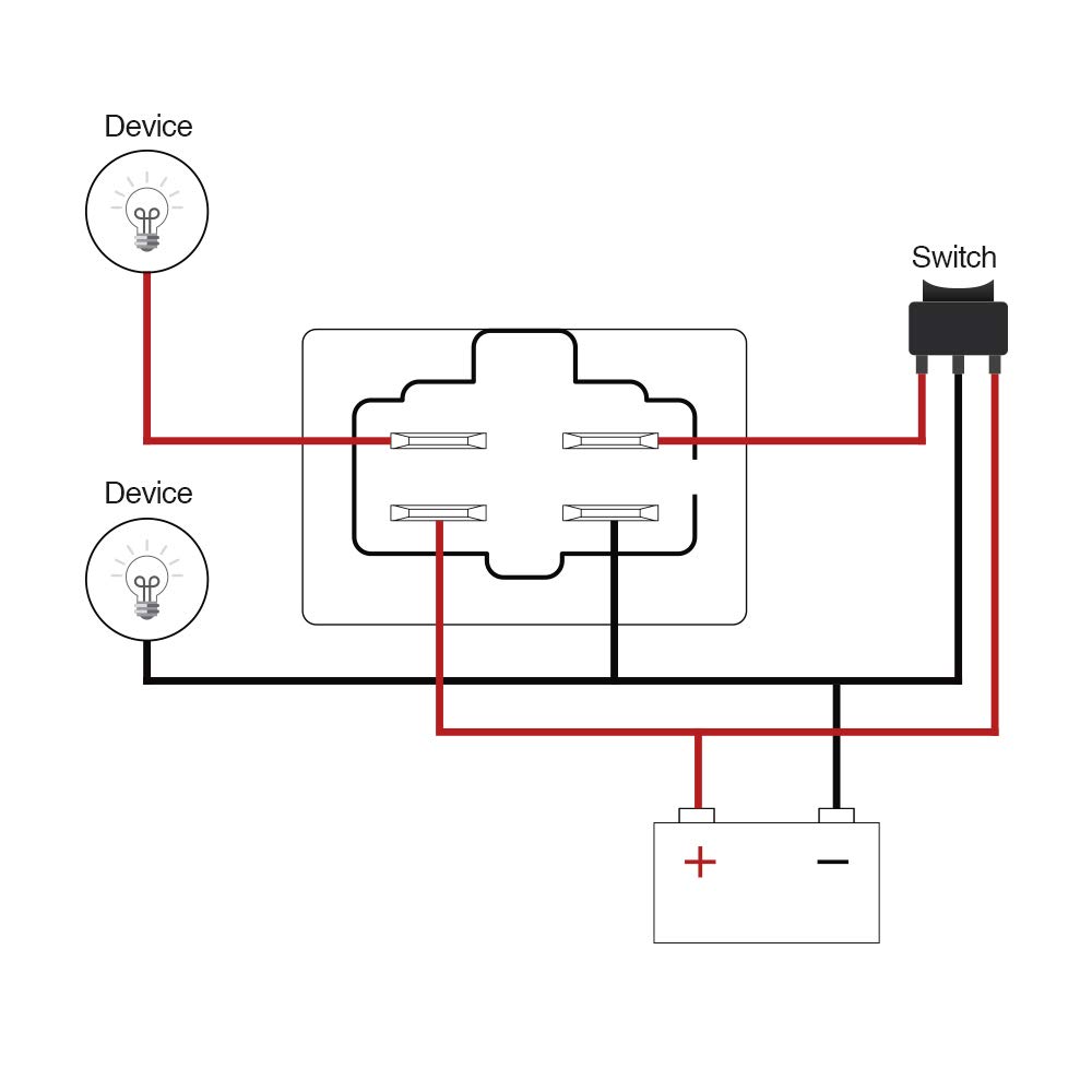 Optronics 40 Amp 4 Pin Relay Wiring Diagram Auxiliary Wiring 12V Light