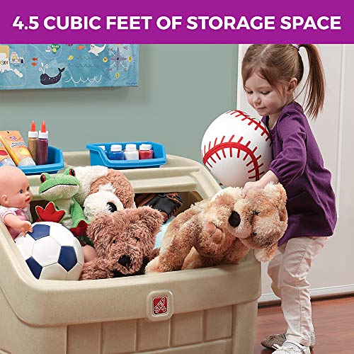 Snapklik.com : Step2 2-in-1 Toy Box And Easel Lid For Kids