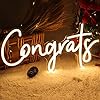 SYLHOME Congrats LED Neon Light Sign for Wedding Birthday Party ...