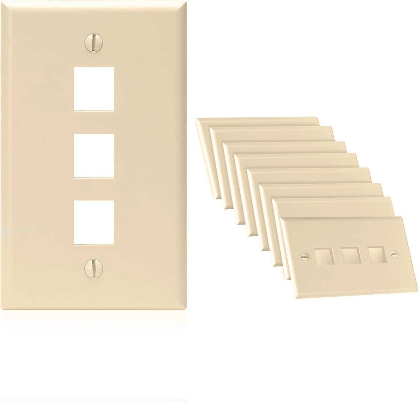 BUPLDET 1 Port Ethernet CAT6 Decora Insert Wall Plate White - CAT6 RJ45 ...