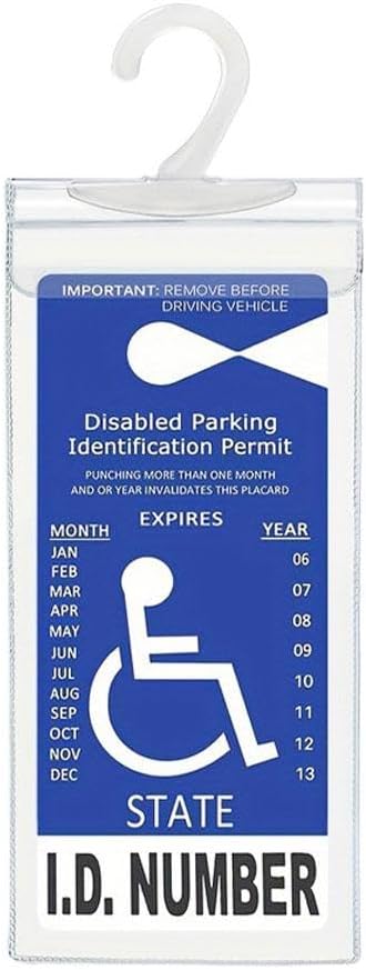 Amazon.com: Handicap Placard Holder, 11.6" × 5" Ultra Disabled Permit ...