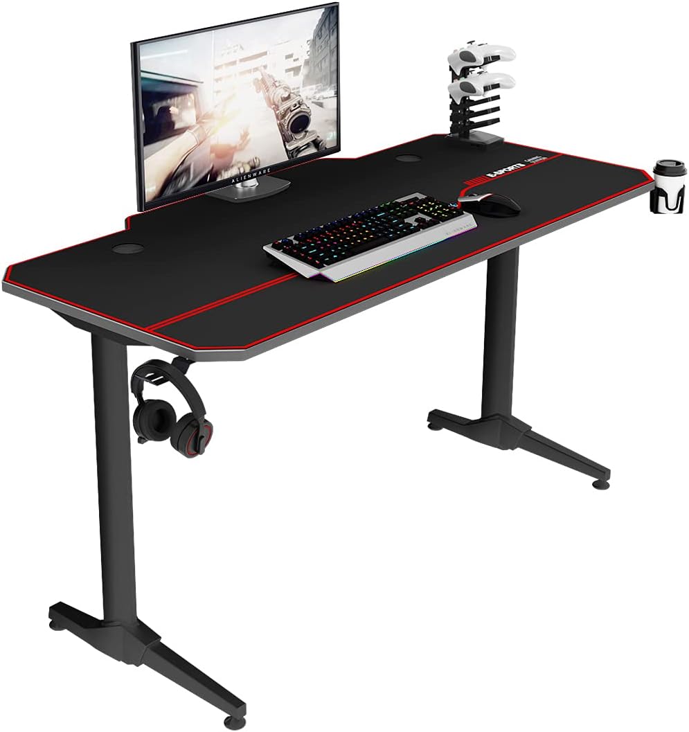 Amazon.com: SogesGame 55 Inch Gaming Desk Computer Desk Workstation ...