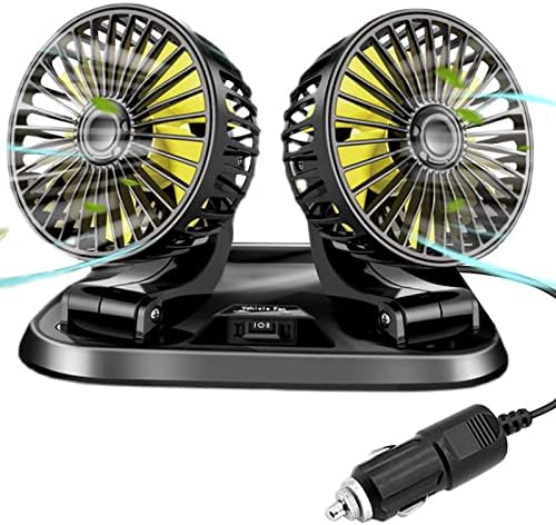 Nircho Car Fan 12V Electric Vehicle Fan 360 Degree Rotation Portable ...