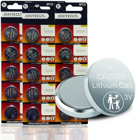 Amazon.com: JOXIYECLTL CR2025 Button Cell Batteries 3V Lithium ...