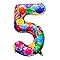 Amazon.com: Number 7 Balloons Rainbow Seven Balloon for 7 Year Old ...