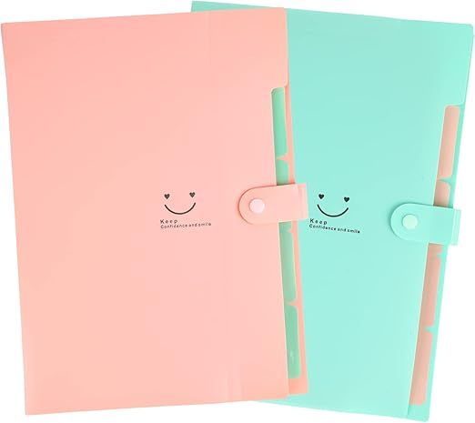VEYLIN Expanding File Folders, Letter A4 Paper Placstic File Folder 5 ...