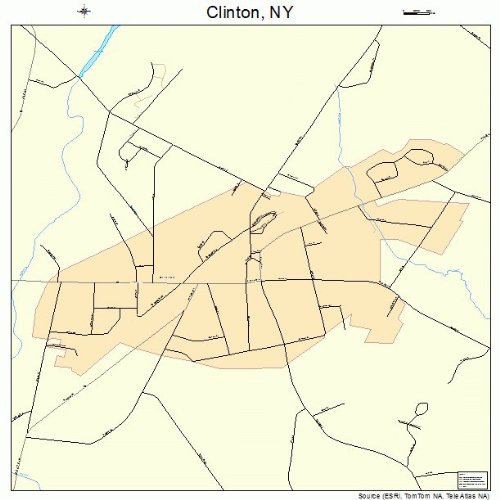 Amazon.com: Large Street & Road Map of Clinton, New York NY - Printed ...