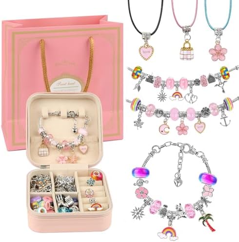 163 PCS DIY Jewelry Kit for Girls with Jewellery Box, Jewellery Making ...