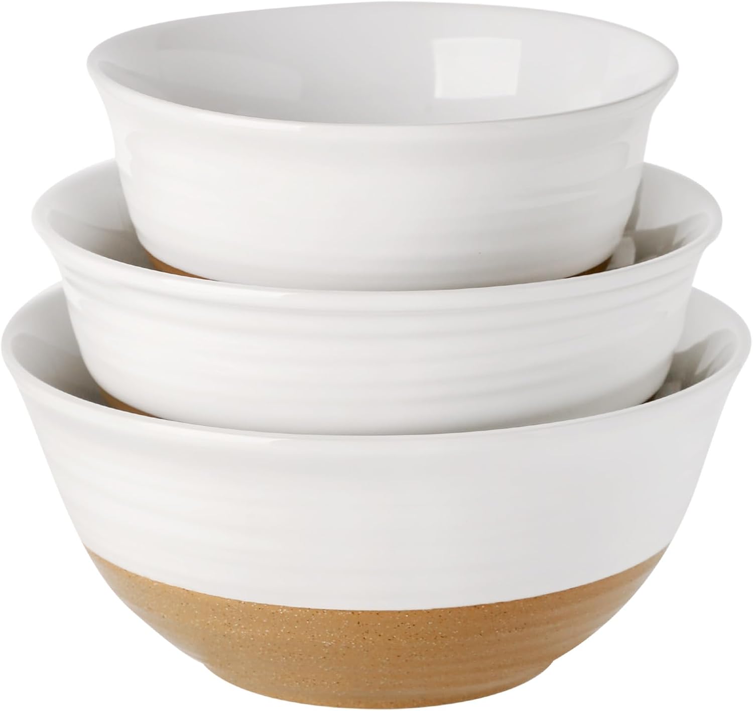 Amazon.com: Hasense Mixing Bowls, Large Ceramic Salad Bowls 2.1/1.5/1.0 ...