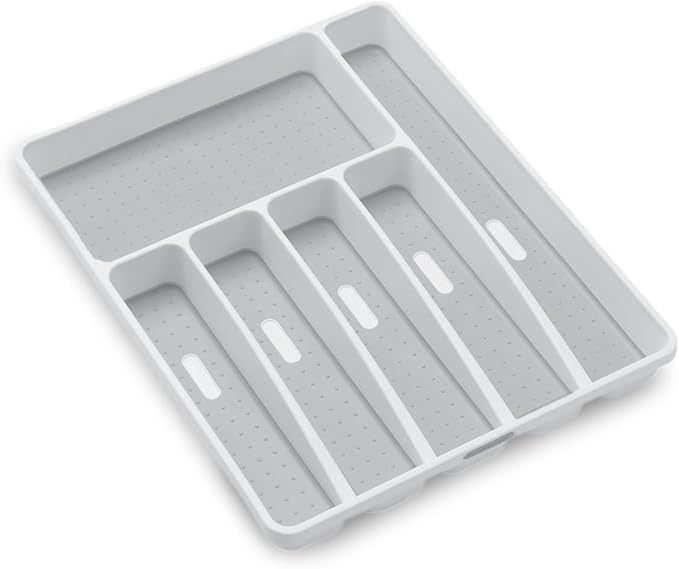 Madesmart Classic 6-Compartment Plastic Silverware Tray for Drawers ...
