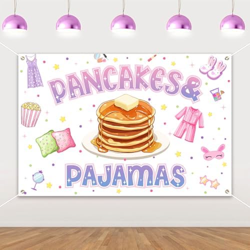 Amazon.com : JOYMEMO Pancakes and Pajamas Backdrop 3x5ft, Pajamas ...
