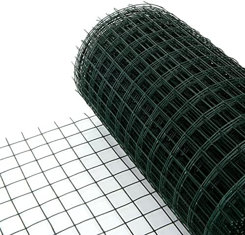SENENQU PVC Coated Mesh Fencing, 40cm x 18m Welded Wire Netting, 3 x ...
