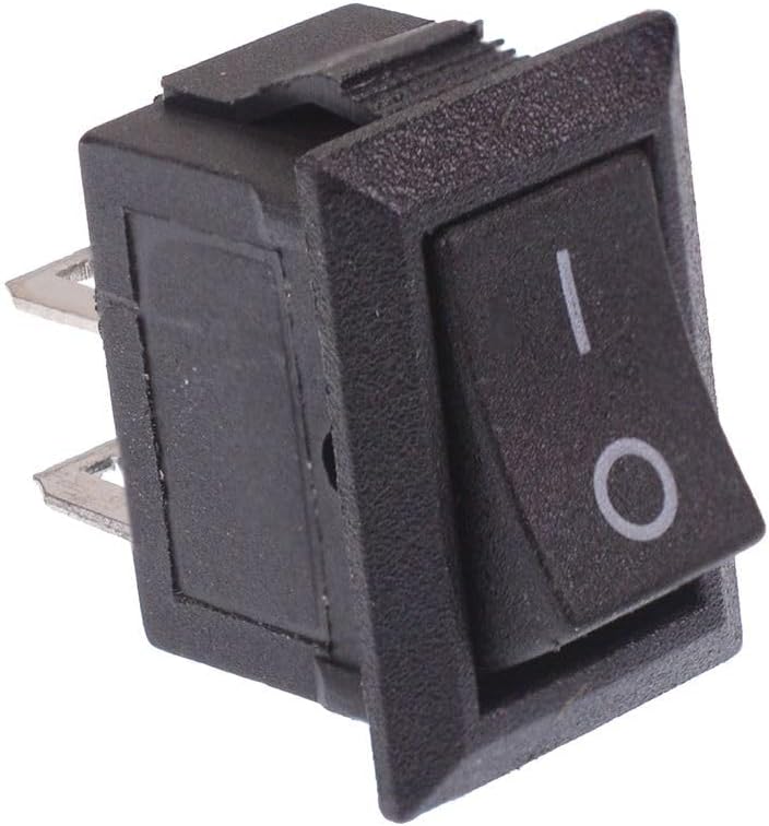 Mini Rectangle On/Off Black Rocker Switch SPST : Amazon.co.uk: DIY & Tools