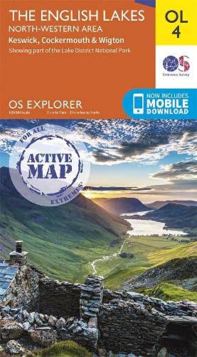 The English Lakes: North-Western Area Map | Weatherproof | Keswick ...