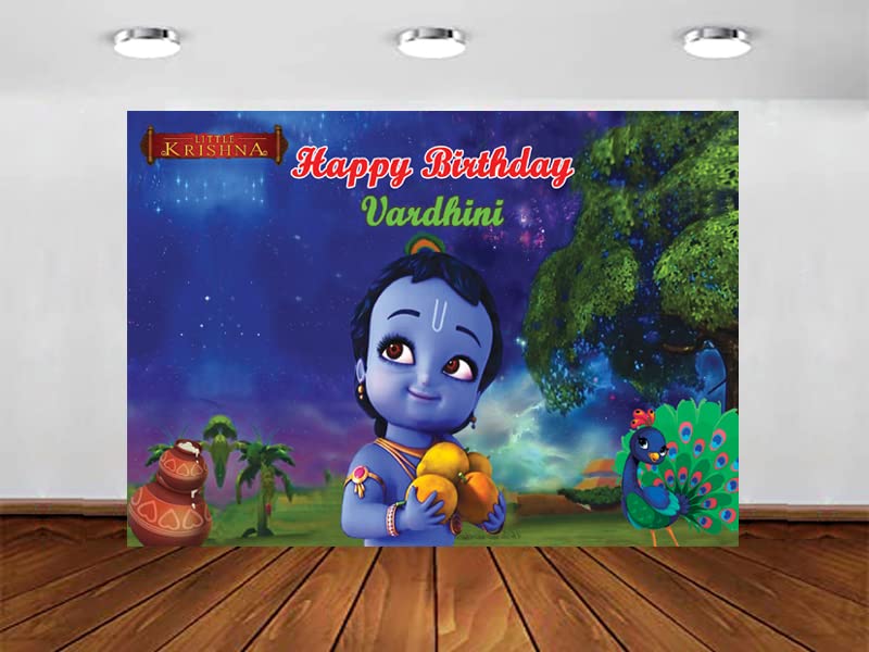 Buy Wonder Party Props Personalized Krishna Theme Party Happy Birthday ...