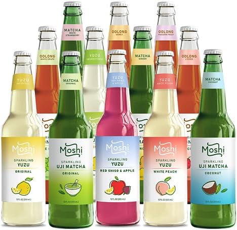 Amazon.com : Moshi Sparkling Drinks - Moshi Variety Pack (12 Bottles ...