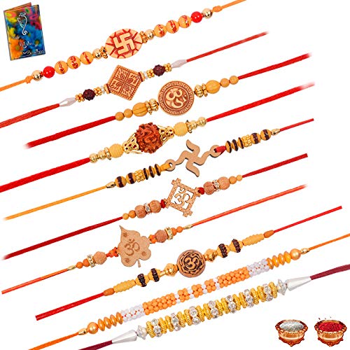 SINJARA® New South Tradition Raksha Bandhan Pack Of 10 Rakhi With Roli ...
