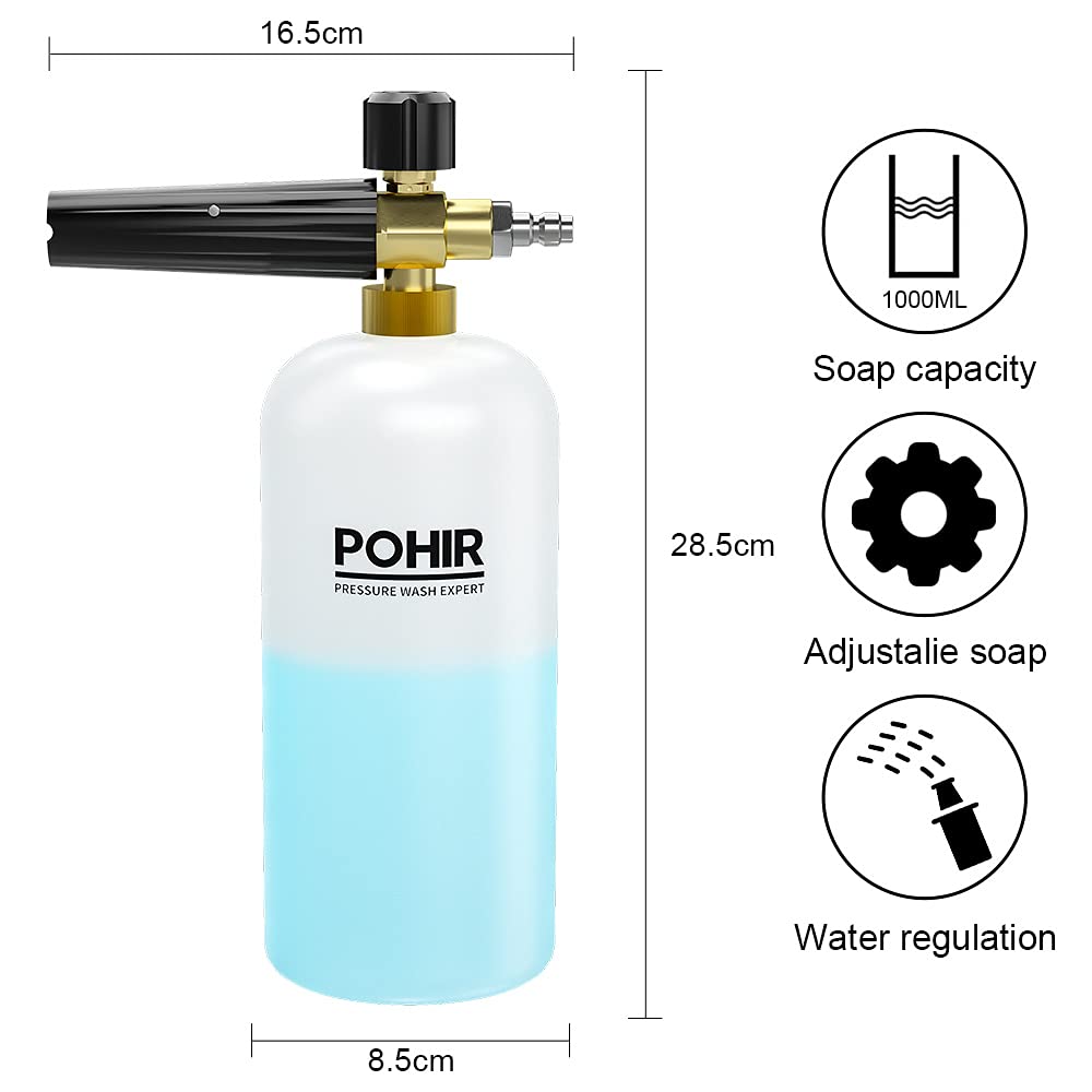 Buy POHIR Pressure Washer Foam Cannon with 1/4 Quick Connect ...