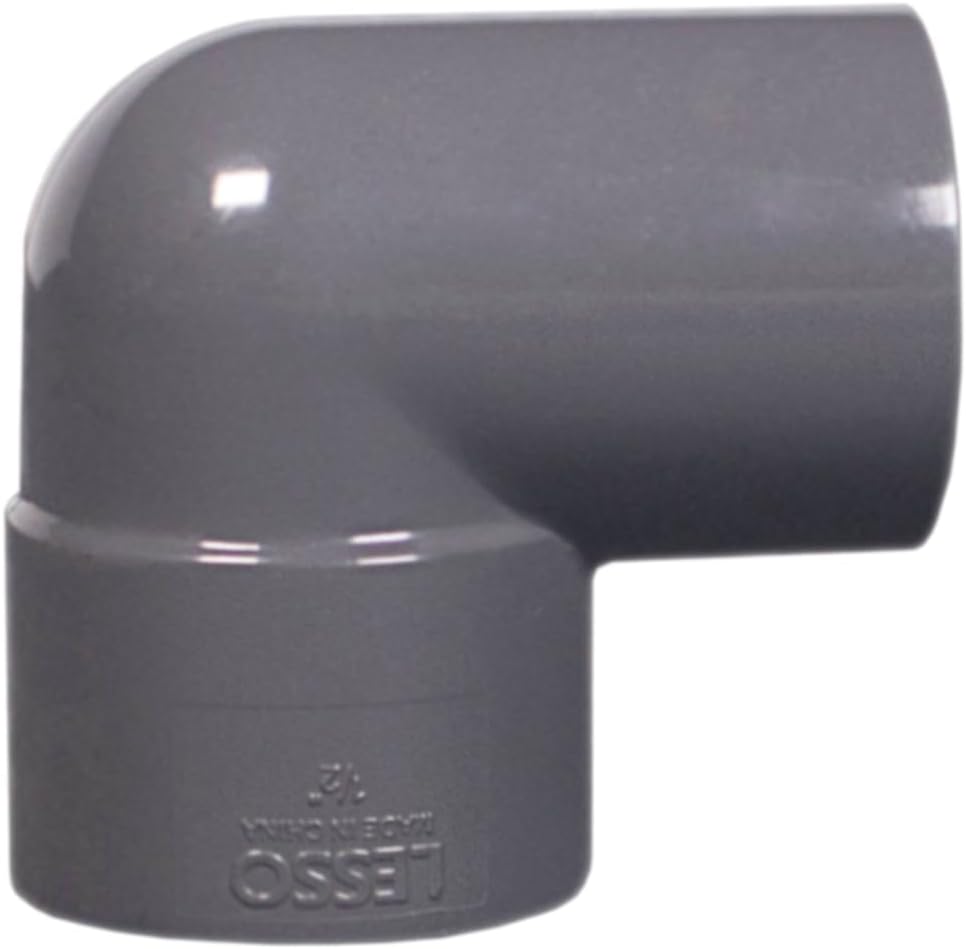 Lesso America 807 Series - Schedule 80 PVC Fittings (Black) - 2-Way 90 ...