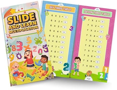 Slide and Learn Multiplication Book for Kids | Interactive Pull Tab ...