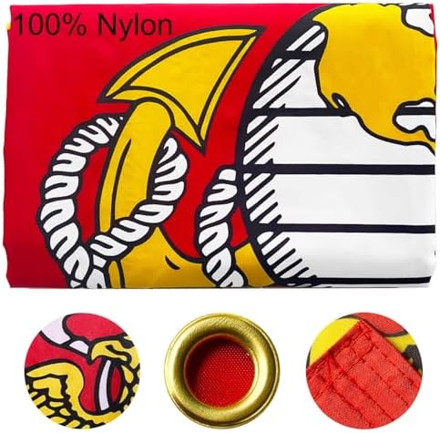 Amazon.com : Double Sided USMC Marine Corps Flag 3x5 Outdoor- 3Ply ...
