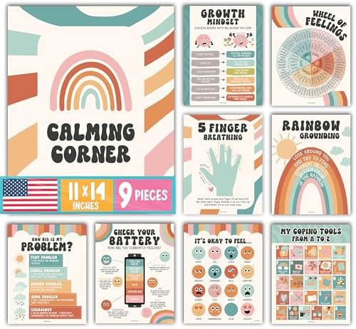 Amazon.com: Hadley Designs 9 Calming Corner Posters for Classroom Must ...
