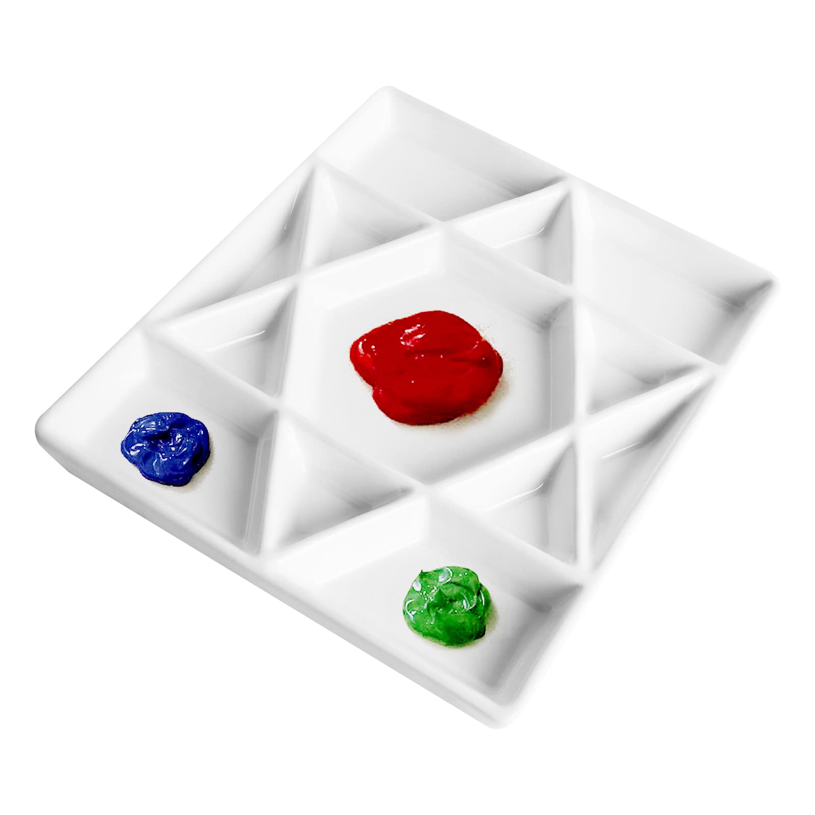 Snapklik.com : Vencer 13 Well Porcelain Palette Ceramic Mixing Tray