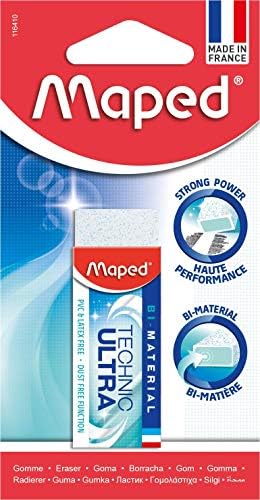 Maped Technic Ultra Classic Eraser with Sleeves : Amazon.fr: Office ...