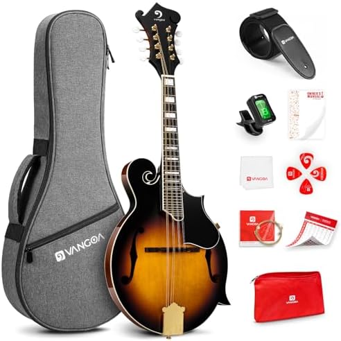 Amazon.com: Vangoa F-Style Mandolins Instrument 29-Fret, 8 String ...