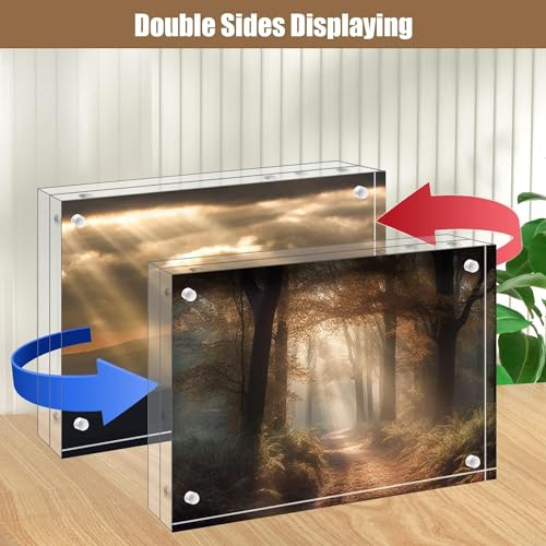 Snapklik.com : 4x4 Acrylic Frames 4 Pack, 20mm Thicker Frameless Clear ...