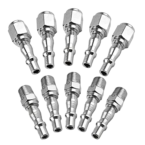 10 Pcs Air Line Connectors – Stainless Steel Air Line Fittings Hose ...