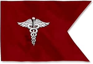 Amazon.com : Fyon Custom Medical Department Guidon flag US military ...