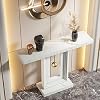 Tribesigns Modern Console Table with Geometric Base, 40 inch Narrow ...