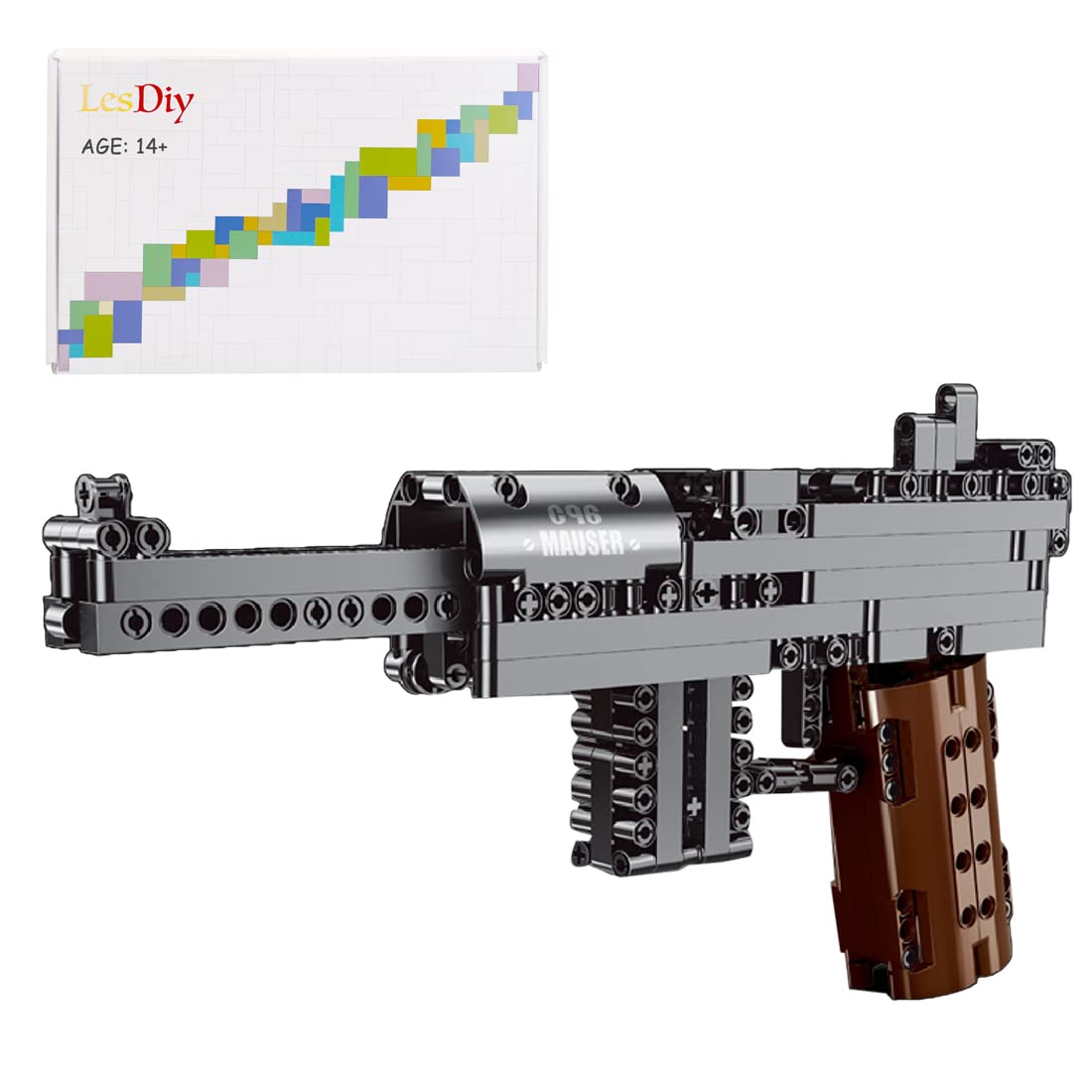 Pandaa Gun Model Kits Construction Toy Gun Building Blocks Simulation ...