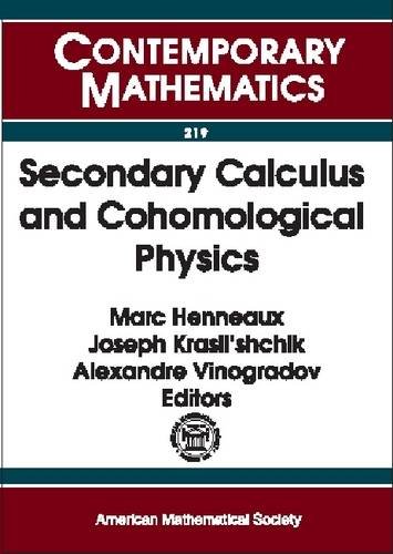 Amazon.com: Secondary Calculus and Cohomological Physics: Proceedings ...