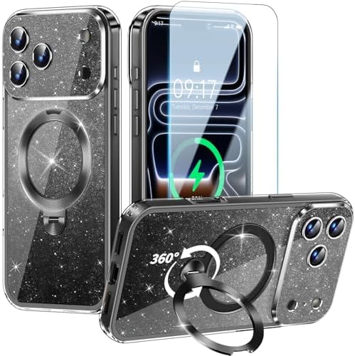 Amazon.com: [Magnetic Glitter Design & Full Camera Protection] for ...