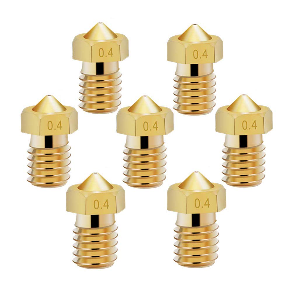 14 Pcs M6 3D Printer Nozzle 0.4mm Extruder Brass Nozzle Print Head for ...
