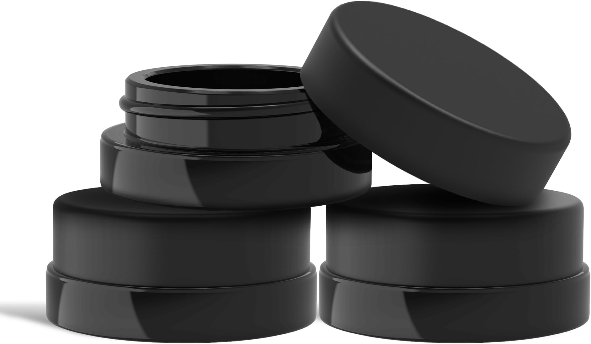 Amazon.com: 30ml /1 oz, 12 Pack Frosted Clear Glass jar with Lids ...