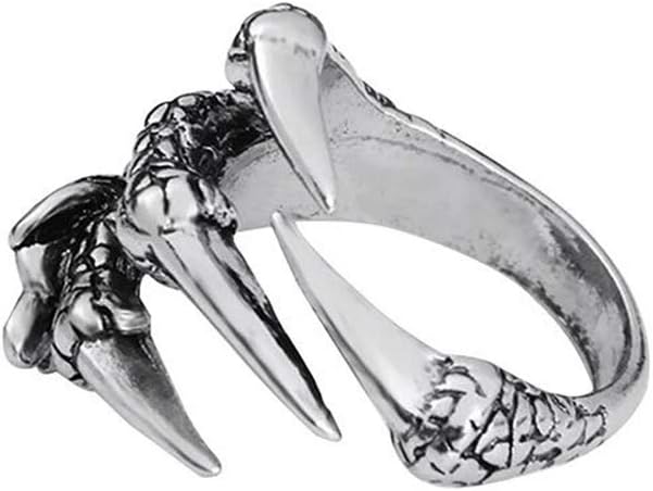 LARVOVUE Adjustable Opening Dragon Claw Ring for Women Men's, Vintage ...