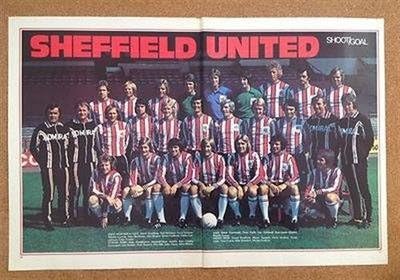 SHOOT Magazine Centrefold Sheffield United 1975-76 football team squad ...