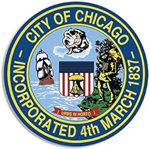 Amazon.com: LPF USA Round Chicago City Seal Sticker (Illinois il ...