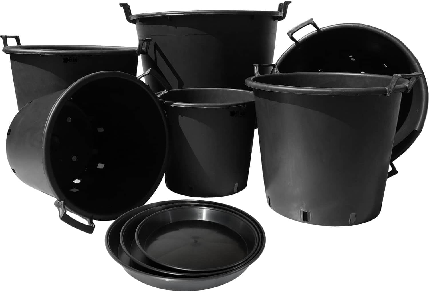 50 Litre Plastic Plant Pots (Heavy Duty with handles) Pack of 5 (a975 ...