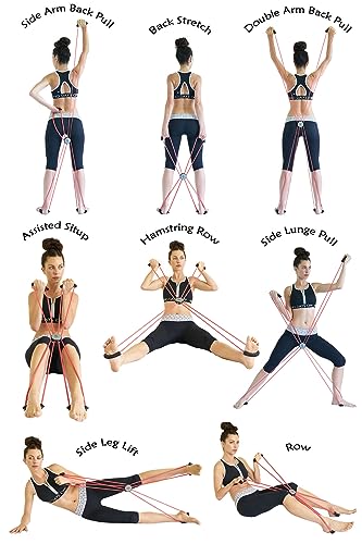 SISYAMA Core Cross Workout Pilates Reformer Exercise Resistance Cords ...