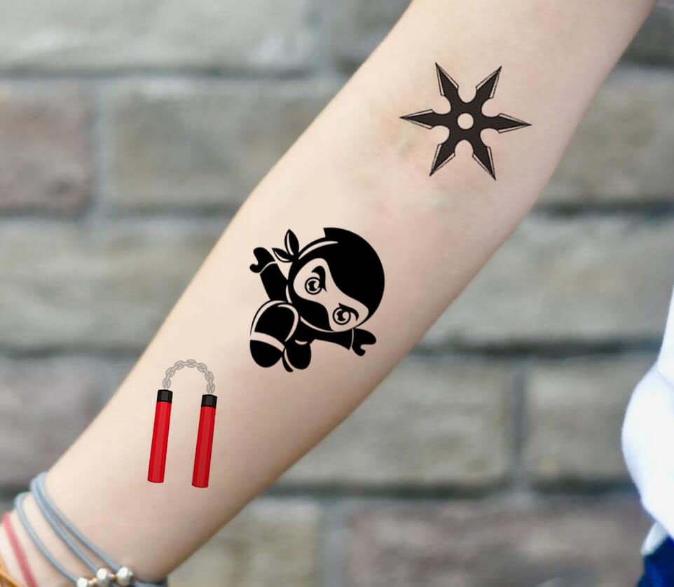 Ninja Temporary Tattoos LIMITED EDITION Temporary Floof Ninja Tattoo