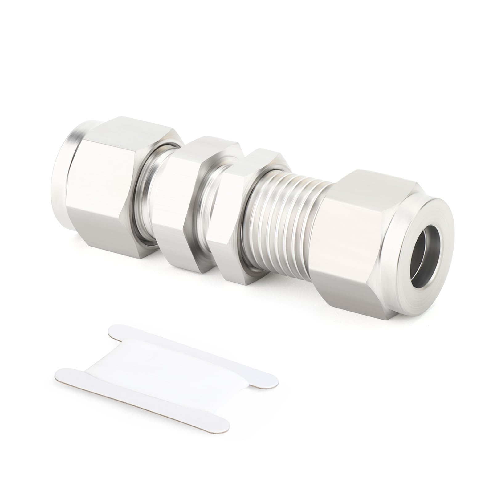 Snapklik.com : TAISHER 1PCS 304 Stainless Steel Thru-Bulk Bulkhead Compression Tube Pipe Fitting ...