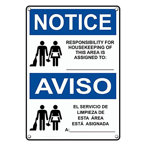 Amazon.com: Weatherproof Plastic Vertical OSHA Notice Responsibility ...